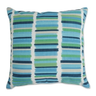 Pillow Perfect Outdoor Solar Stripe Azure 25-inch Floor Pillow - 25 X ...