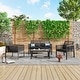 4-pc. Black Wicker Cord Patio Conversation Set - Bed Bath & Beyond ...