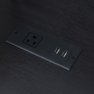 Modern Laptop Desk with Power Outlet and Dual USB Ports - Bed Bath ...