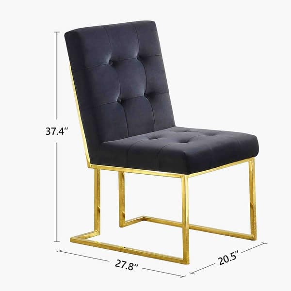 Tufted Design Stainless Base Dining Chair Set of 2 - Bed Bath & Beyond ...