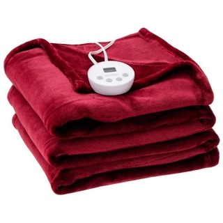 Twin Size Electric Heated Throw Blanket with Timer for Cozy Comfort ...