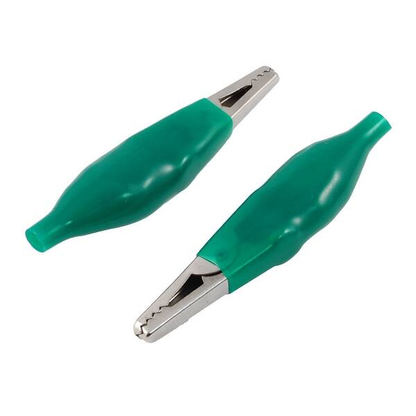 10 Pcs Insulated Electrical Alligator Clips Green 46mm for Test Lead ...