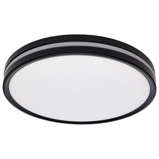 15 Inch Surface Mount with Night Light 5 CCT Selectable Matte Black ...