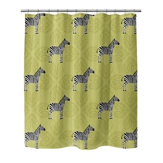 ZEBRA HERD LIME Shower Curtain By Kavka Designs - Bed Bath & Beyond ...