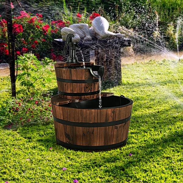 Wooden waterfall fountain bucket - Bed Bath & Beyond - 37523696
