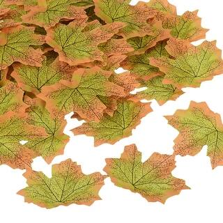 200pcs Artificial Leaves Fall Maple Autumn Fake Leaf Decoration, Green ...