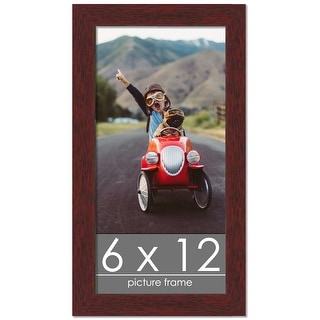 6x12 Traditional Walnut Complete Wood Picture Frame with UV Acrylic ...