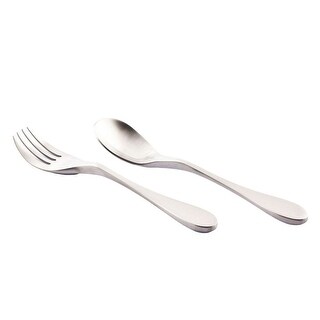 Knork Child Flatware Set (2 Piece Fork and Spoon), Stainless Matte ...
