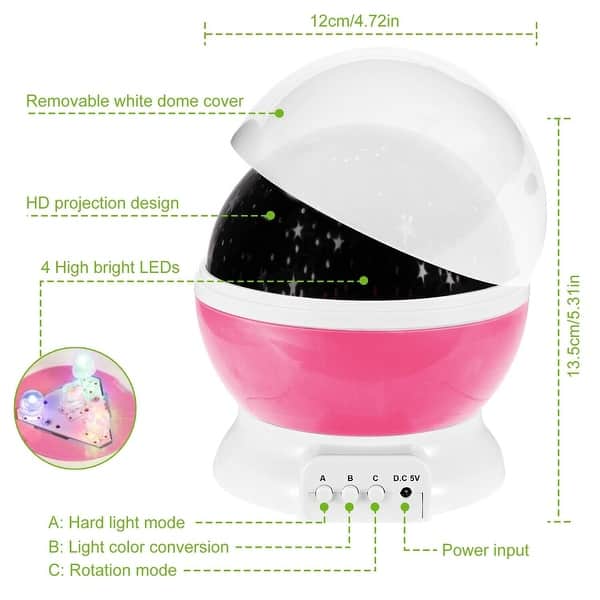 Rotating LED Star Projector Night Light - Bed Bath & Beyond - 40006814