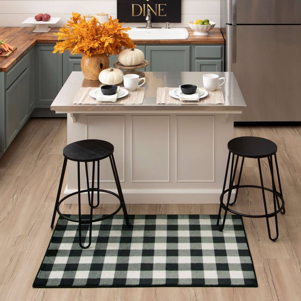 Mohawk Home Black Buffalo Check Mat - Overstock - 34477527
