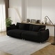 86.6" Teddy velvet large bread sofa with four pillows and hardware feet ...