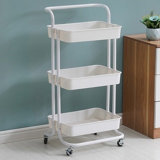 Multi-color optional three-tier storage trolley,with armrests - 16.6x14 ...