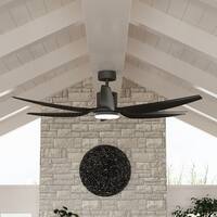 66" Ceiling Fan with Lighting Dual-Directional 6-Speed Eco-Friendly ...