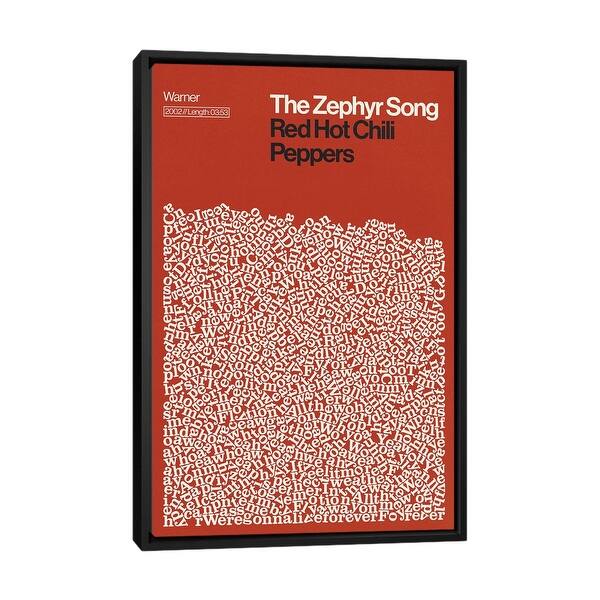 iCanvas "Zephyr Song By Red Hot Chili Peppers Lyrics Print" by Reign ...