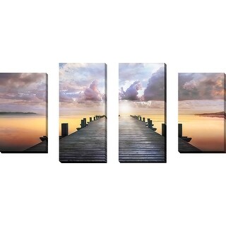 "Blue Way" Print on Canvas Set of 4 - Bed Bath & Beyond - 36666831