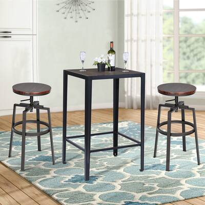 Modern Style Square High Heavy-Duty Metal Bar Table - Overstock - 31643201