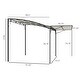 Outsunny 10' x 8' Outdoor Pergola and Patio Gazebo, Extendable Side ...