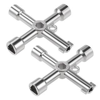 Electrical Cabinet Key 4-Way Triangle/Square Water Meter Box Key 2Pcs ...