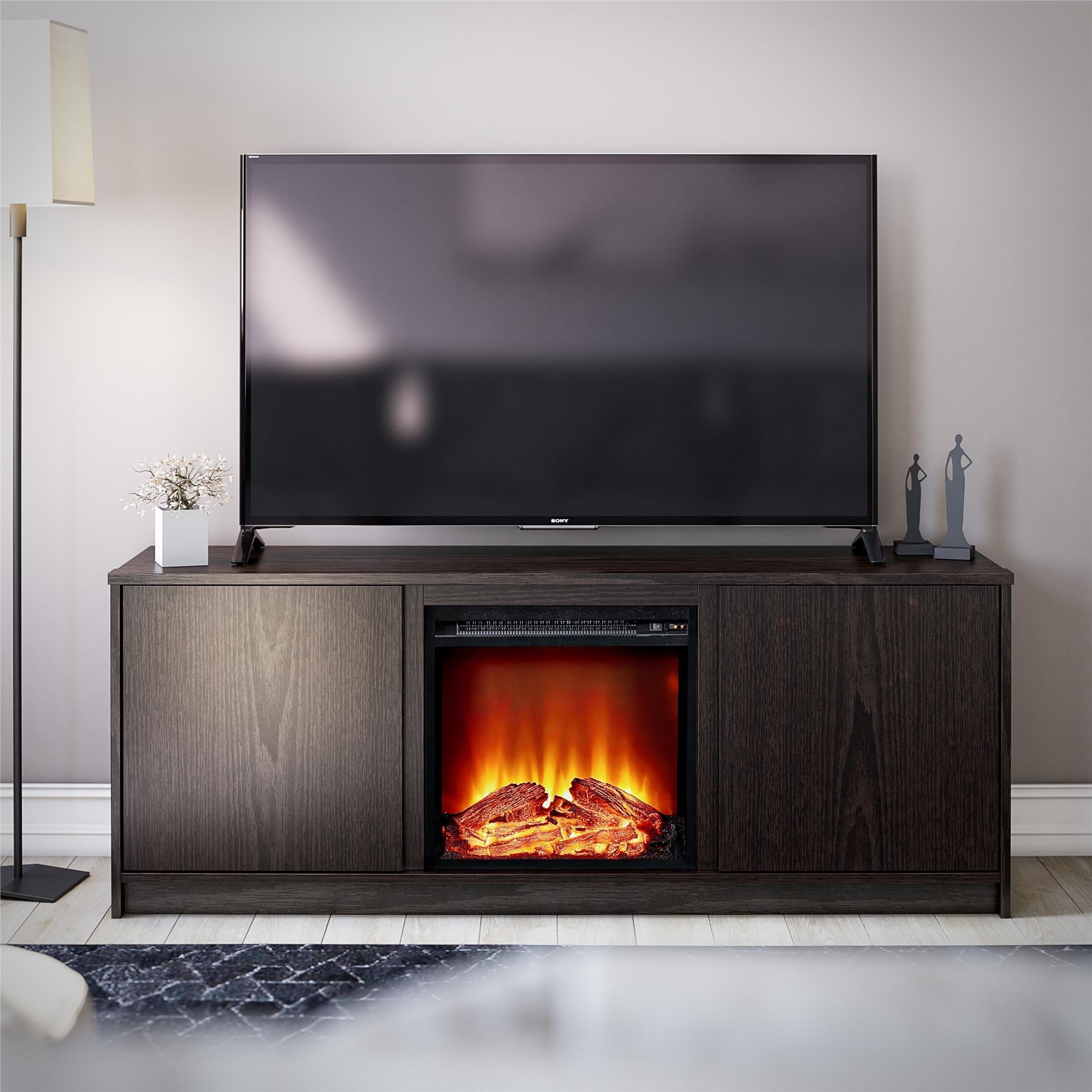 Ameriwood Home Carlbrook Electric Fireplace TV Stand Bed Bath Beyond 38320041