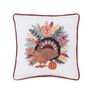Colorful Harvest Turkey Mini Accent Pillow - Bed Bath & Beyond - 38278239