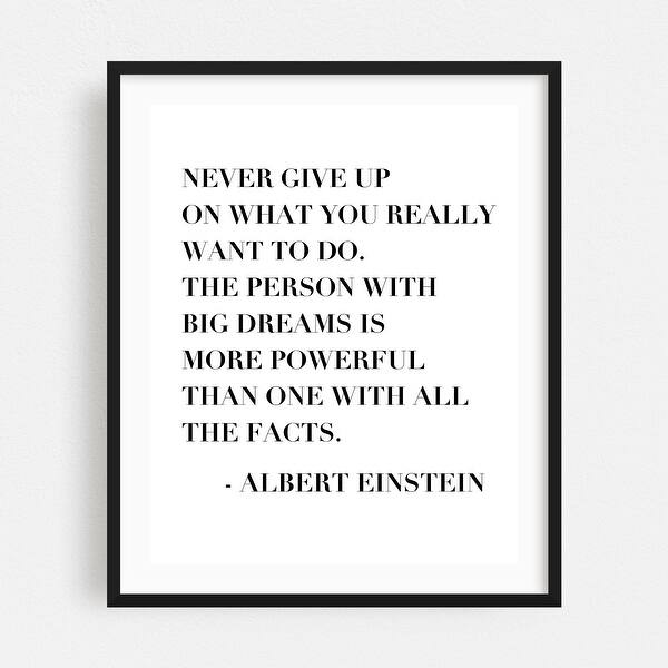 Typography Albert Einstein Black White People Art Print/Poster - Bed ...
