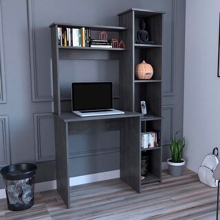 Writintg Desk,Computer Desk with 1 Superior Shelves and 5 Cubbies - Bed ...