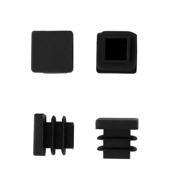 Box Section Black Banking End Square Tube Inserts Bungs 16mm 10Pcs ...