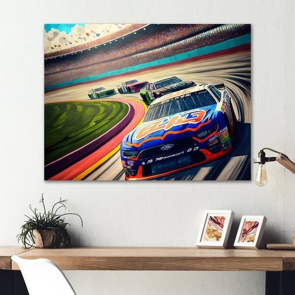 Designart 'Daytona Stock Car Racing Last Lap II' Cars Race Car Nascar ...