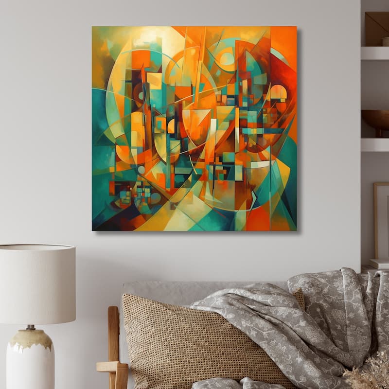 Designart "Abstracting The Cubist Form III" Abstract Cubism Metal Wall ...