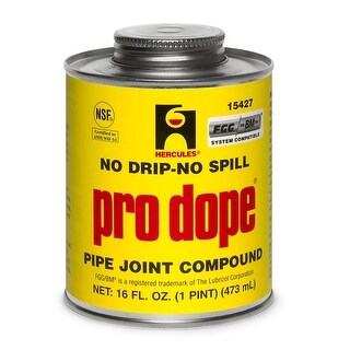 Oatey 15427 Hercules Pro Dope Pipe Joint Compound, 1 Pt, Gray - Bed ...
