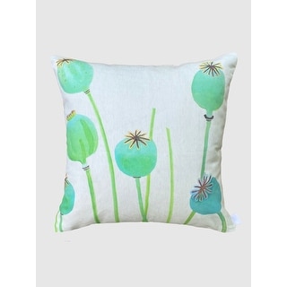 Poppy Pods on Ecru Throw Pillow - Bed Bath & Beyond - 40368885