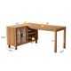 59-Inch L Shaped Desk with Storage Cabinet, Corner Executive Desk - Bed ...