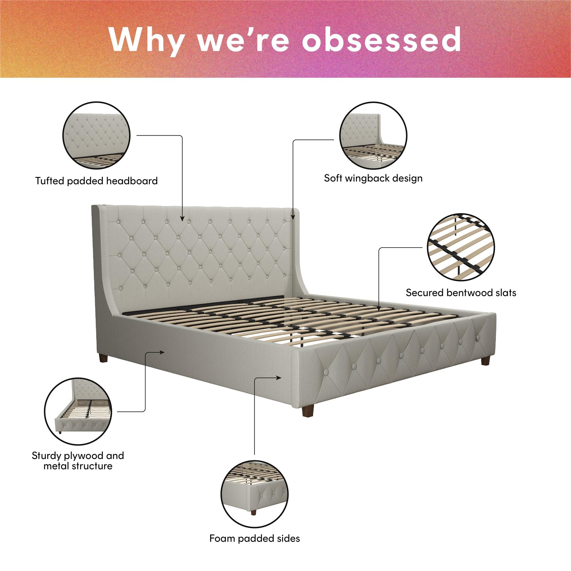 Mercer upholstered platform bed store