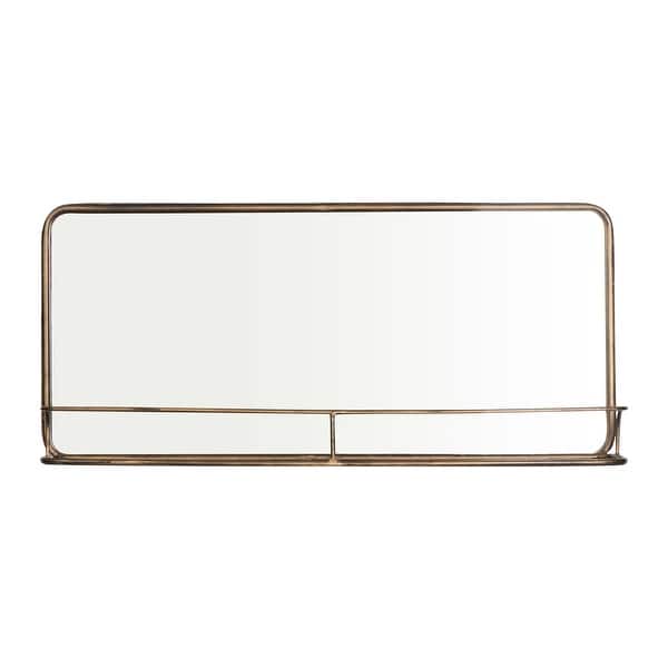Metal Framed Wall Mirror with Shelf - Bed Bath & Beyond - 31261762