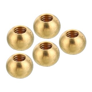 5pcs Threaded Cap Nuts Knob Brass Ball Lamp Decoration Screw Caps - Bed ...