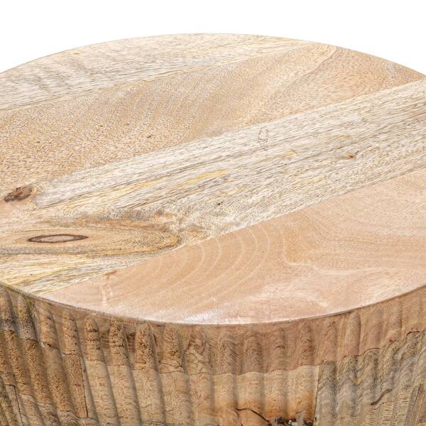 Hand-Carved Mango Wood Stool - 14.0"L x 14.0"W x 26.0"H - On Sale - Bed ...