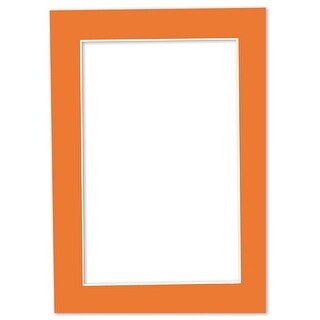 8x16 Mat Bevel Cut for 6x12 Photos - Acid Free Orange Precut Matboard ...