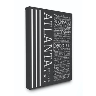 Stupell Atlanta Words and Cities Typography Art , Proudly Made in USA ...