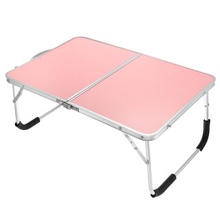 Foldable Laptop Table, Mini Picnic Bed Tray Reading Desks, Pink - Bed ...