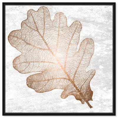 "Oak Copper Leaf", Vintage Oak Tree Modern Bronze Framed Canvas Wall ...