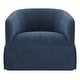 Luke Faux Slipcovered Swivel Accent Chairs for Living Room - Bed Bath ...