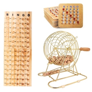 GSE™ Shutter Bingo Game Set for Large Groups. Large Brass Bingo Cage ...