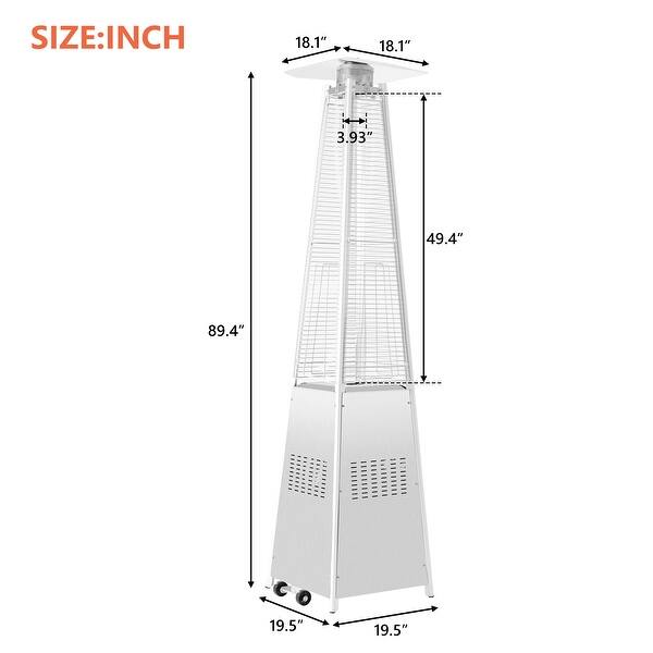 Outdoor Heater with Long Strips of Flame with Aluminum - Bed Bath ...