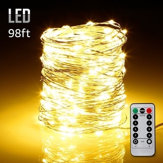 100/200/300 LEDs Fairy String Lights Dimmable, 3000K Warm White - Bed ...