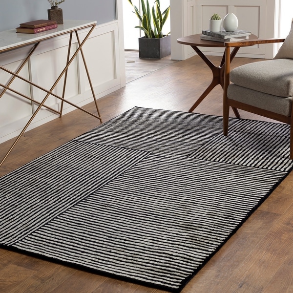 Cheyenne Abstract Grey and White Viscose Blend Area Rug - On Sale - Bed ...
