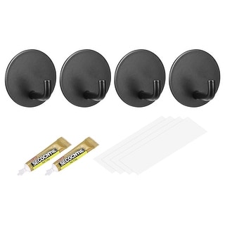 Self Adhesive Hooks, 4 Pack 304 Stainless Steel Sticky Hooks Wall ...