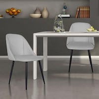 Groovy 33-inch Armless Mid-century Faux Leather Side Chairs (Set of 2 ...