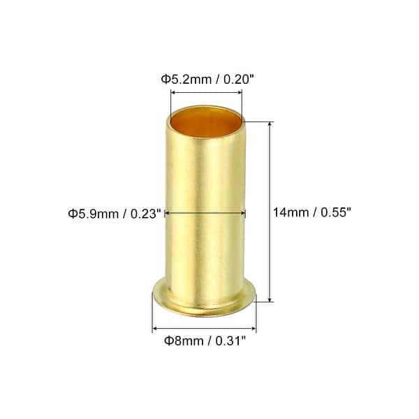 10pcs Compression Sleeves Insert Ferrule Fitting - Brass Tone - Bed ...