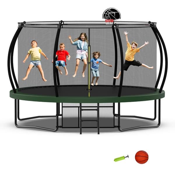 12ft/14ft/15ft/16ft Trampoline for Kids and Adults, Outdoor Trampolines ...