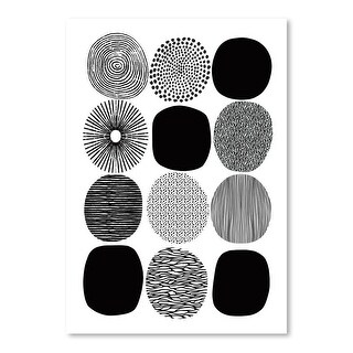 Americanflat - Bw Pattern Circles by Lisa Nohren - 16"x20" Poster Art ...